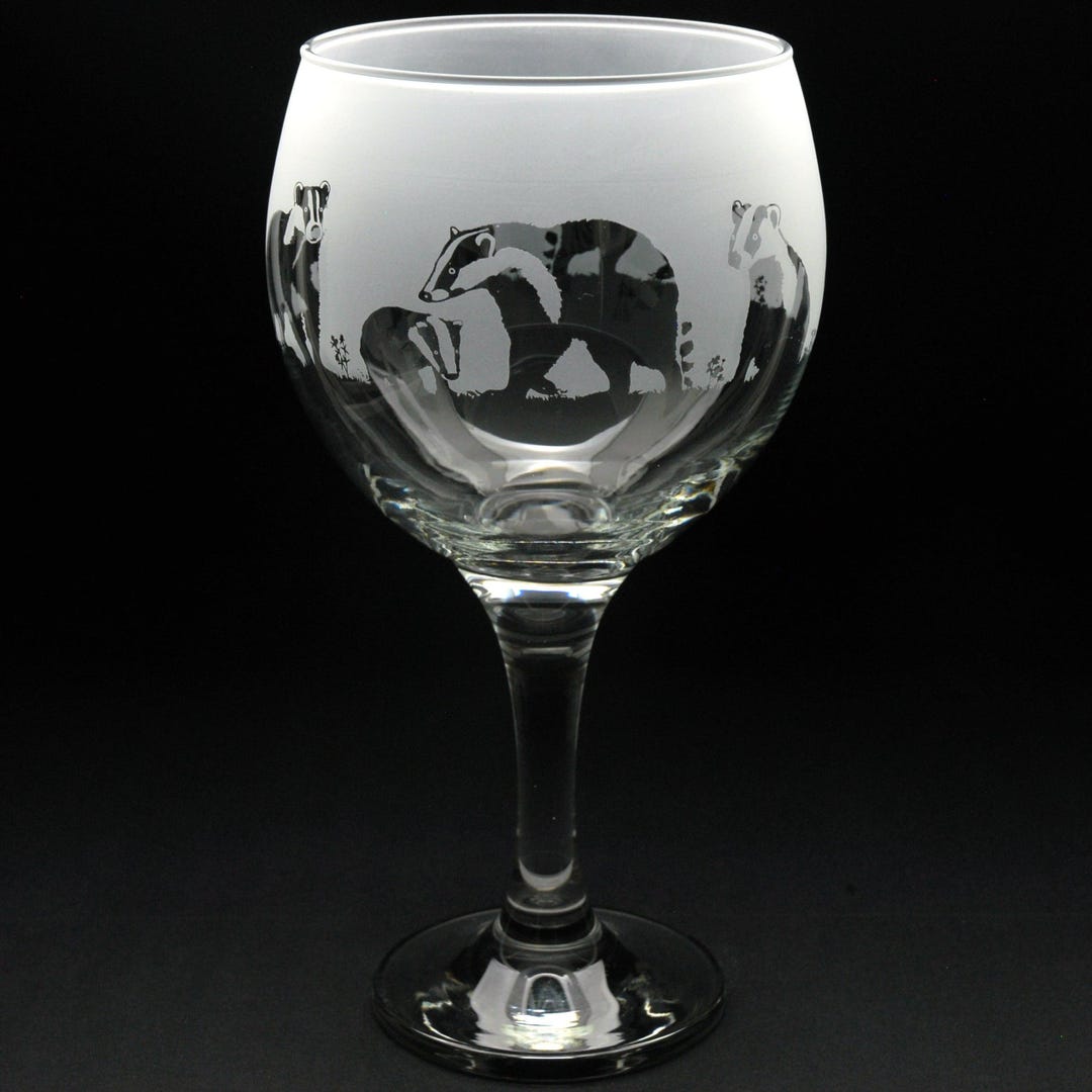 Badger Gin Cocktail Glass | Etched Engraved Glassware | Badger Home ...