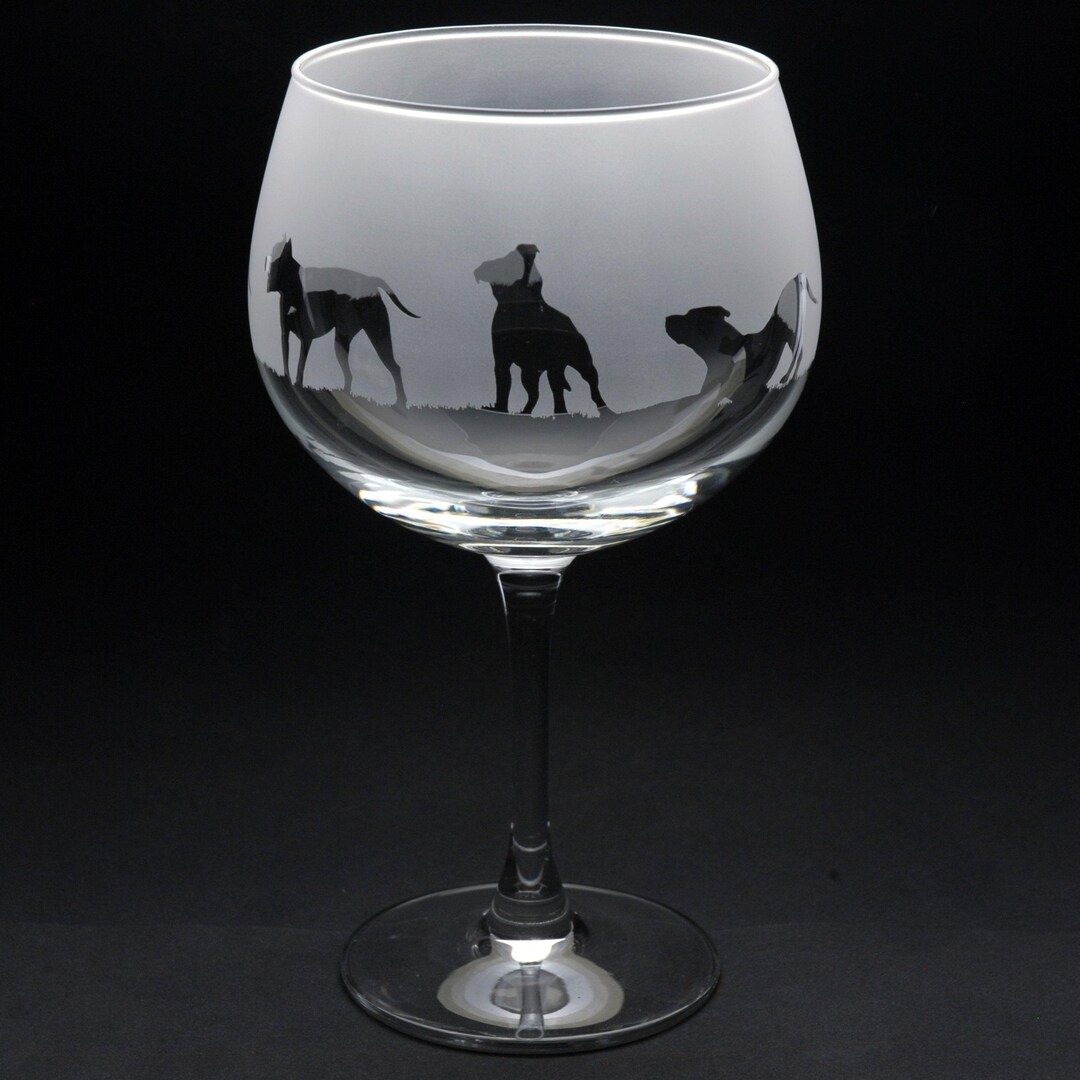 Pitbull Dog Gin Cocktail Glass | Etched Engraved Glassware | Pitbull ...