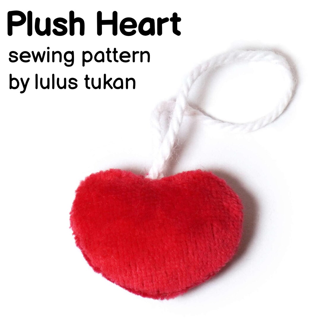 Mini Plush Heart Sewing Pattern PDF Download - Etsy