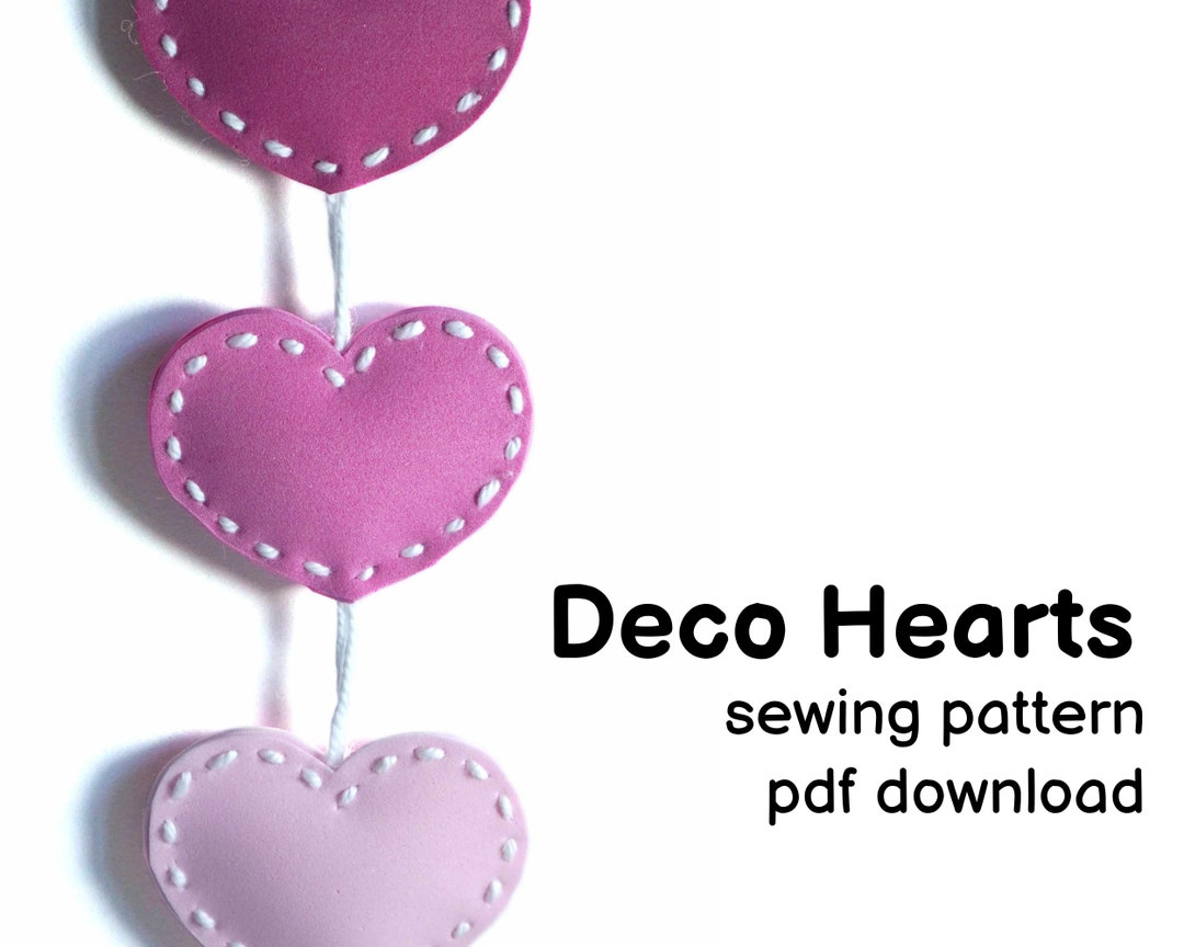 Foam Rubber Hearts Sewing Pattern PDF Download - Etsy