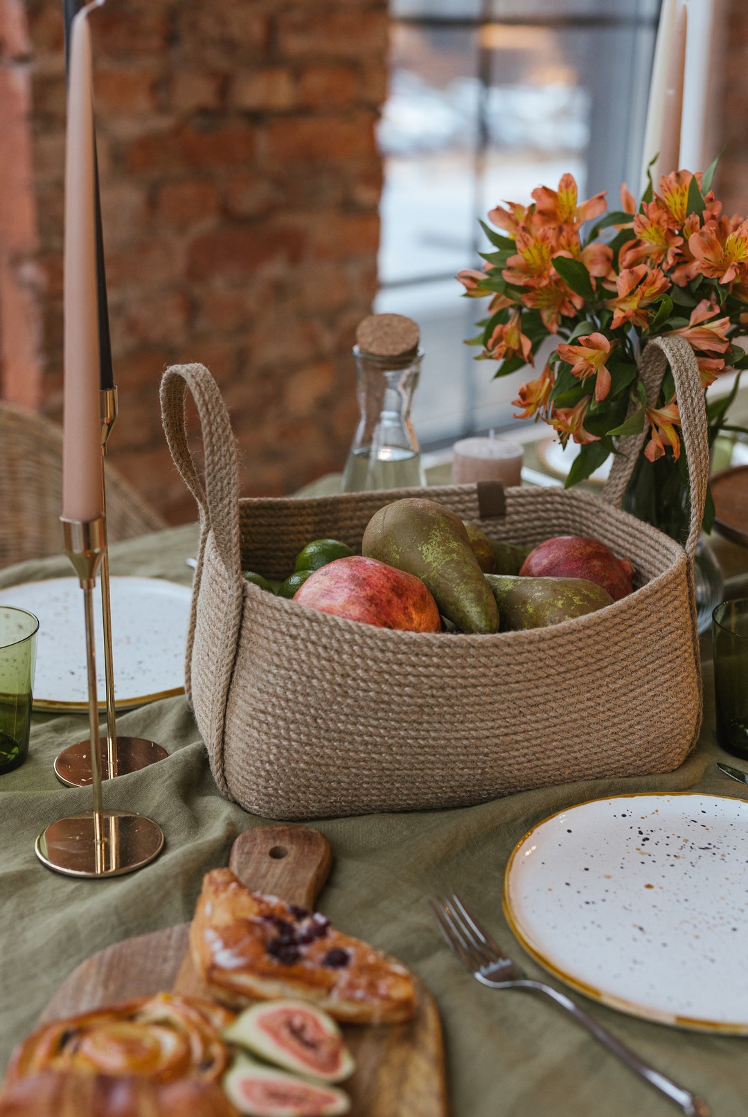 Rectangular Fruit Basket, Fruit Pot Basket, Jute Vegetables and Fruit ...