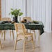 Forest Green Linen Tablecloth in Round, Rectangular or Square Shape ...