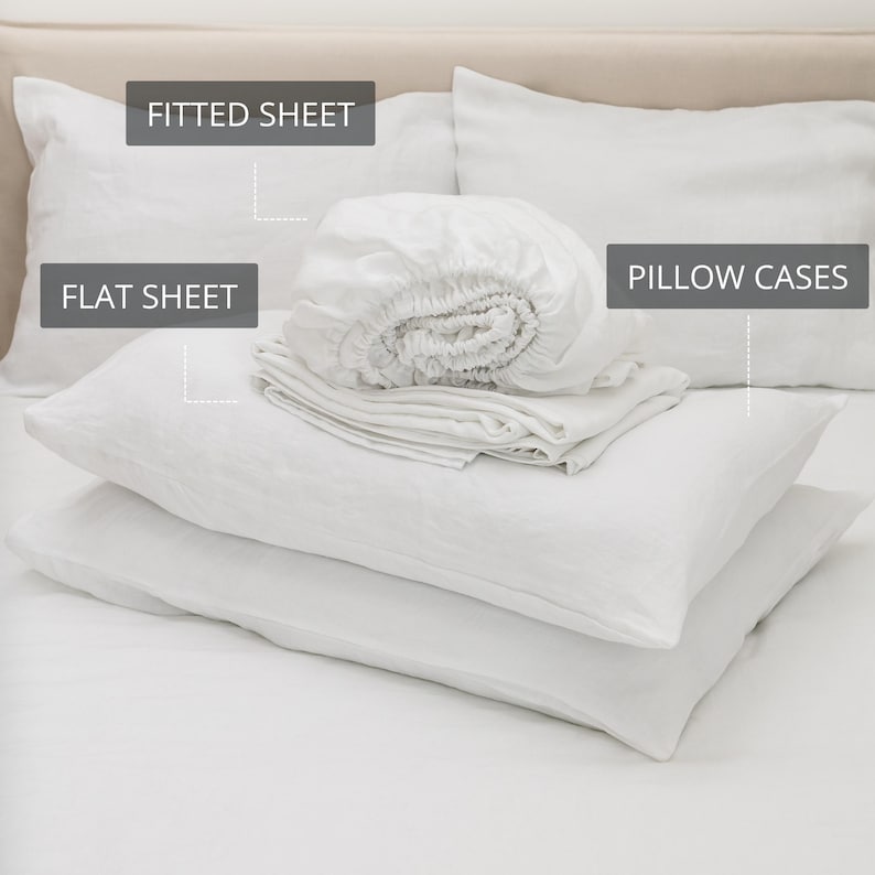 Organic Linen Sheet Set: OEKO-TEX Certified Pure Bedding - Etsy