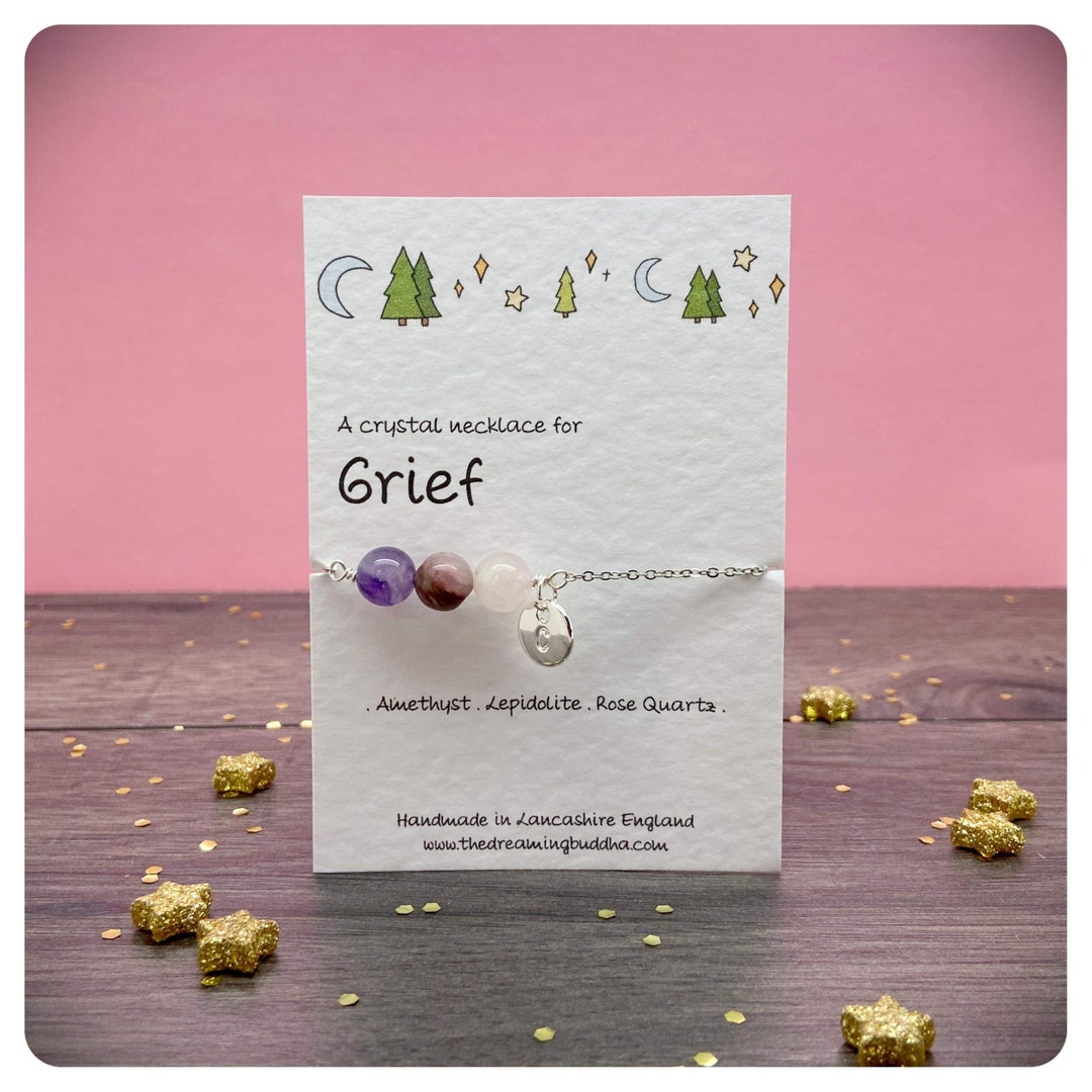 Grief and Loss Crystal Necklace, Bereavement Jewellery, Grief Support ...