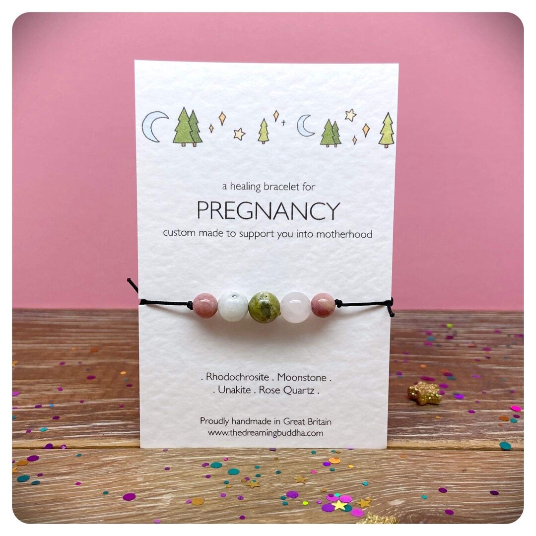 Pregnancy Support Crystal Bracelet, Baby Shower New Mum Parent Gift ...