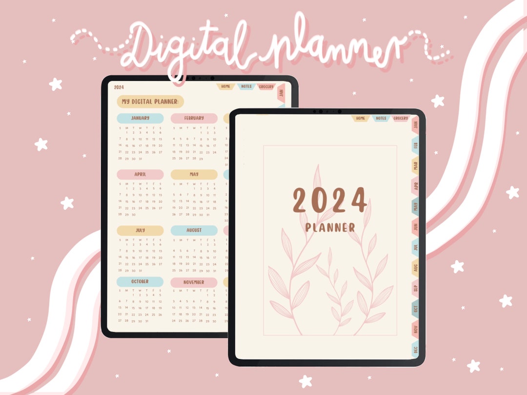 Pastel Undated Dated Digital Planner 2024 Goodnotes Planner Notability ...