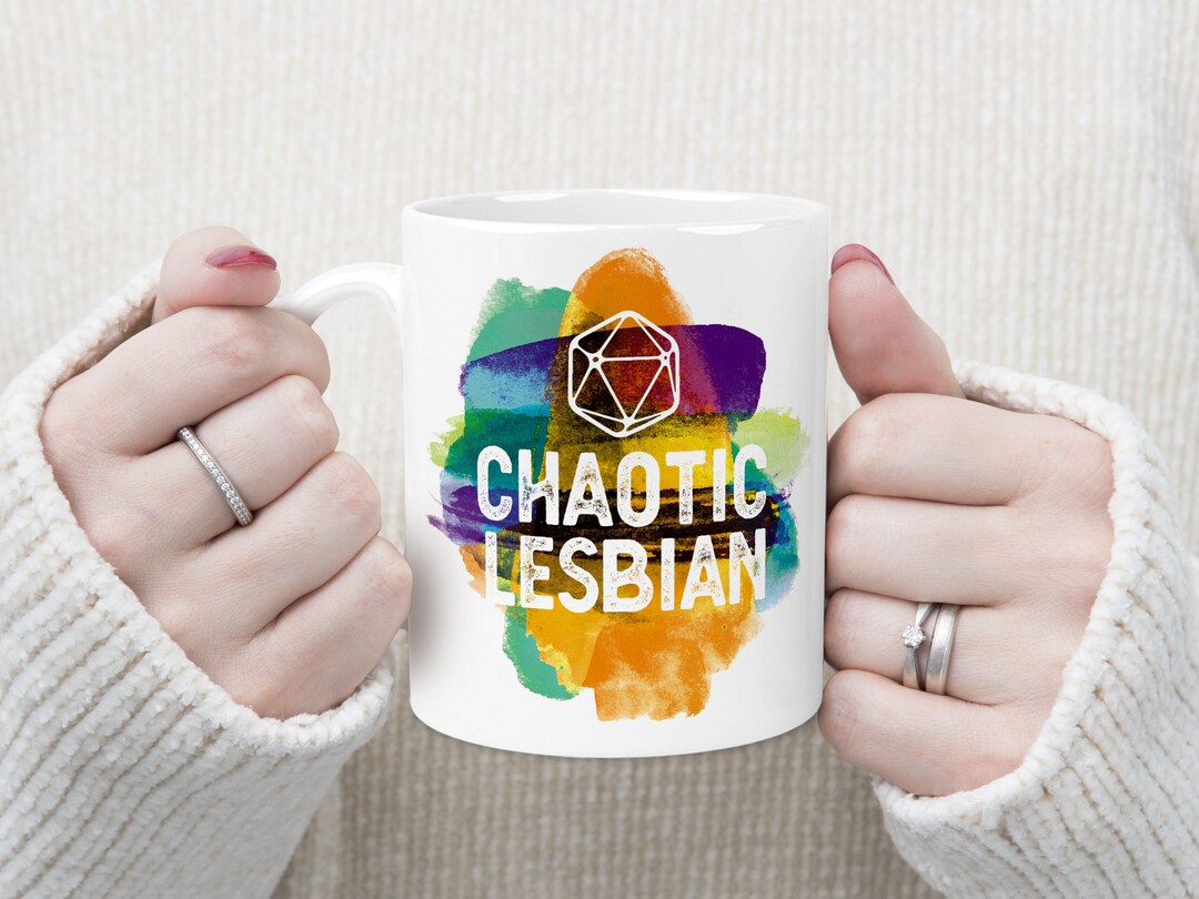 Dnd Chaotic Lesbian LGBTQ Dungeons and Dragons Mug Gift - Etsy