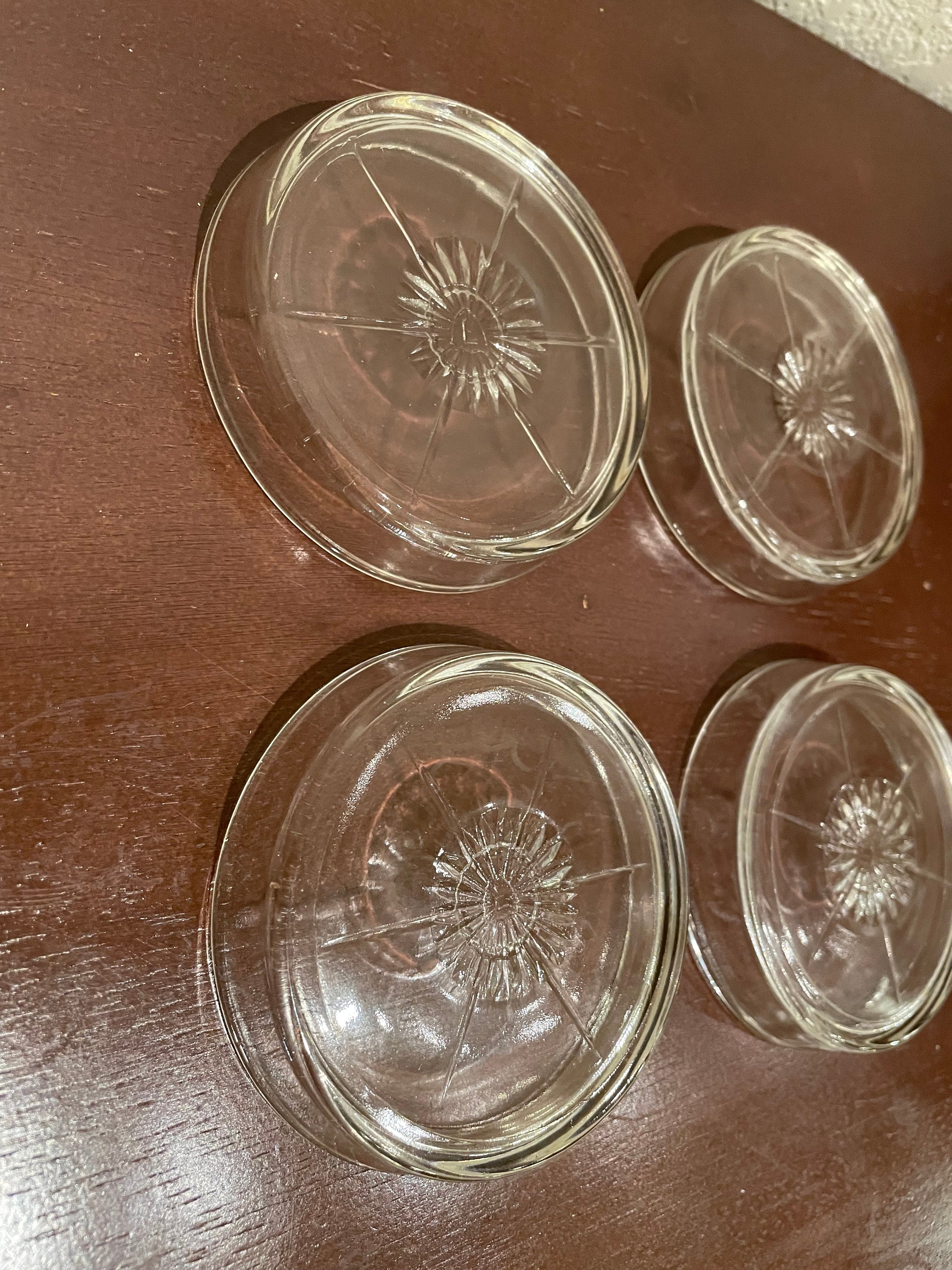 Vintage Clear Coasters, Glass/crystal Coasters Set of 4 - Etsy