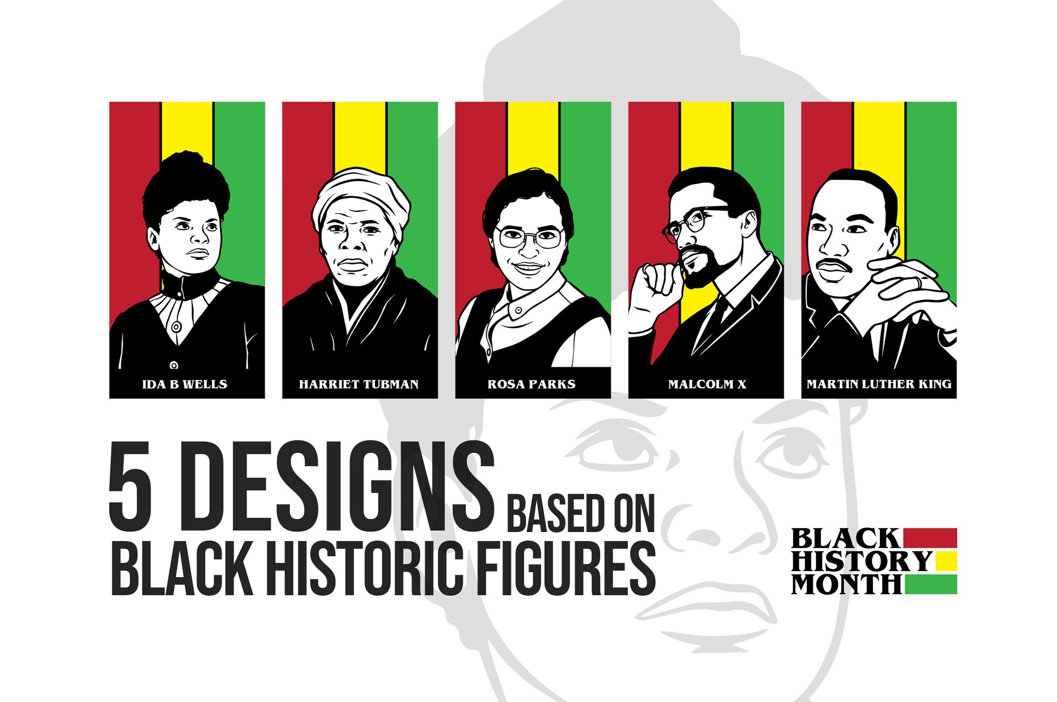 Mois de lhistoire des Noirs svg MLK Jr Martin Luther King Jr Ida B ...