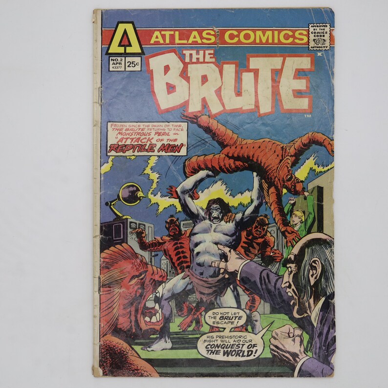 The Brute 1 2 3 Atlas Comics 1975 - Etsy