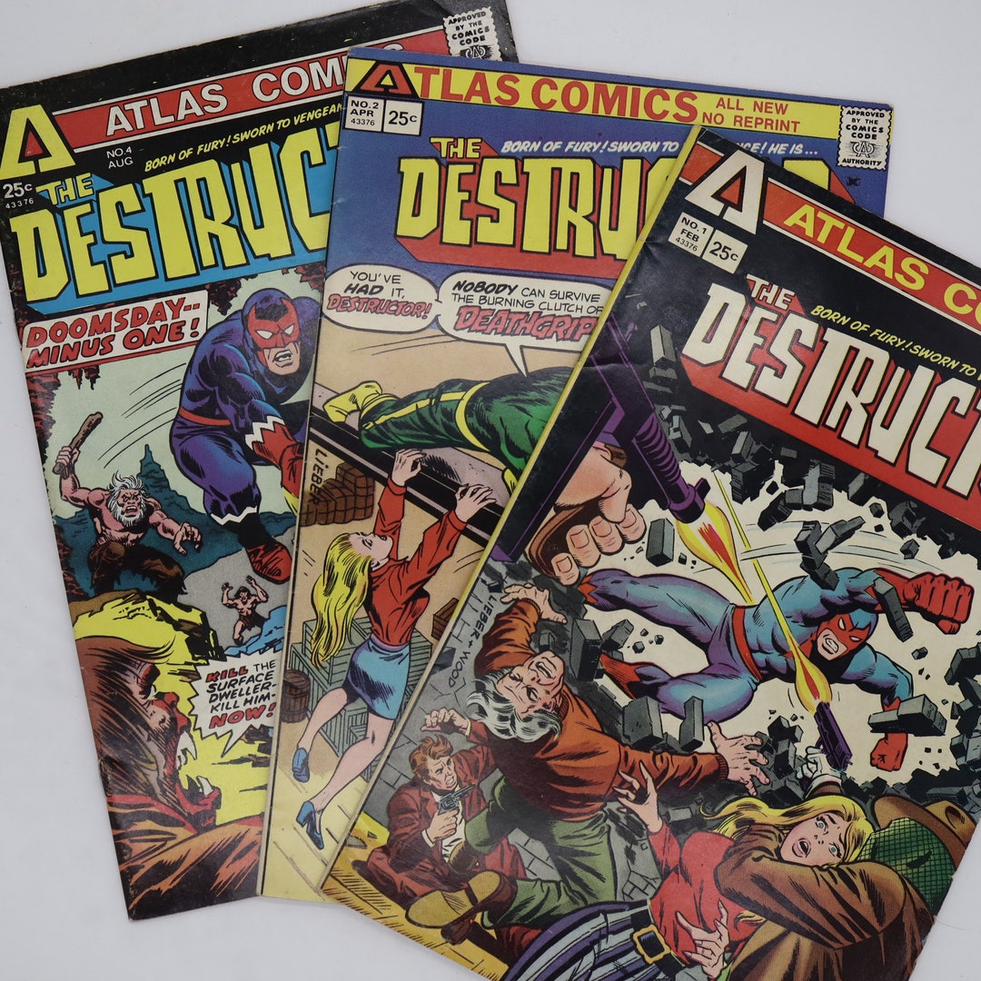 The Destructor 1 2 4 Atlas Comics 1975 - Etsy