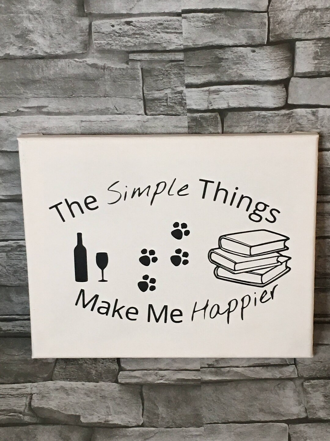 The Simple Things Make Me Happier Quote Canvas Art 8x10 - Etsy