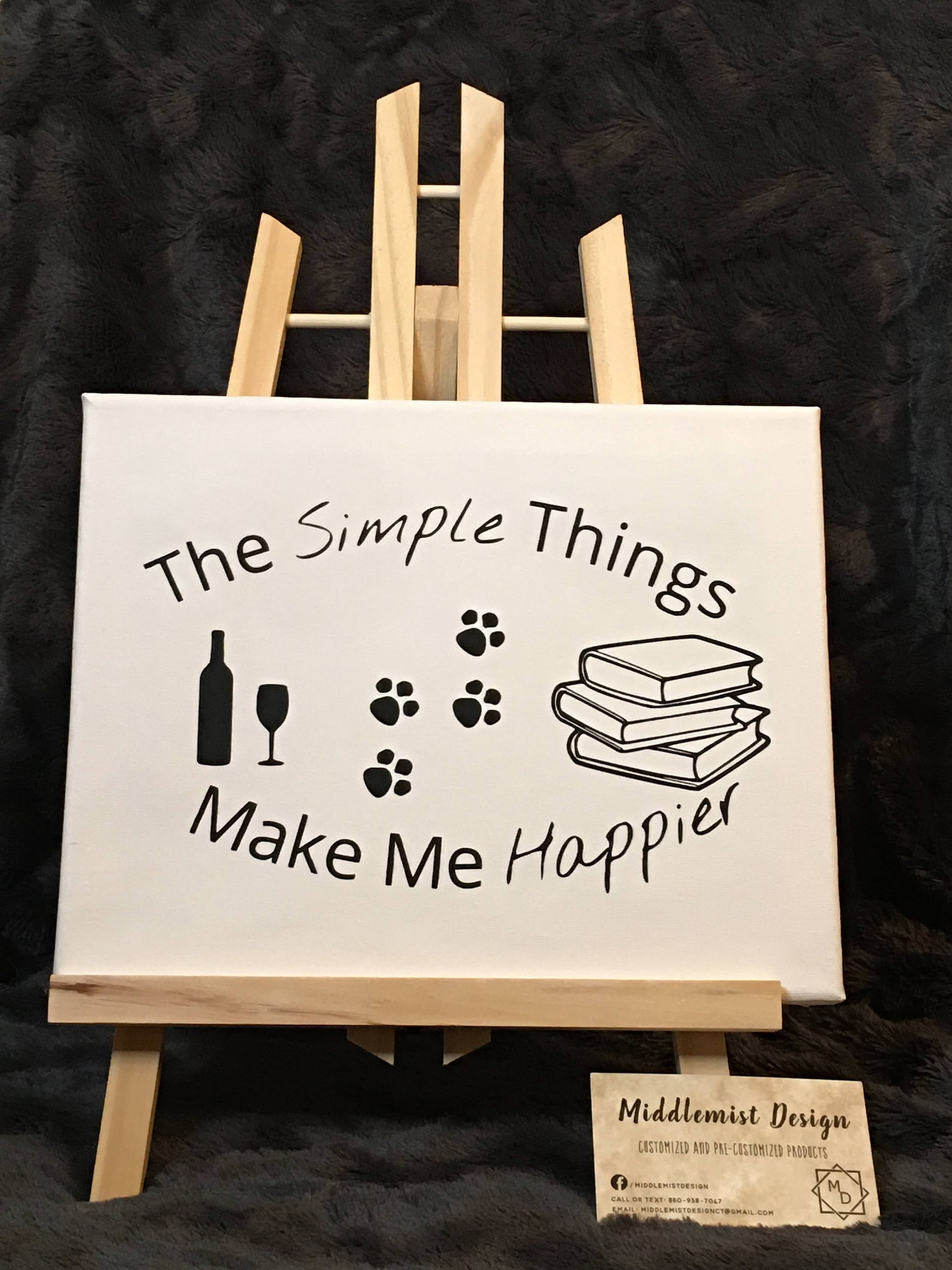 The Simple Things Make Me Happier Quote Canvas Art 8x10 - Etsy