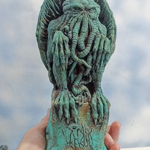 Cthulhu Emerald Bronze. Cthulhu Idol, Cthulhu Resin, Lovecraft, Gift ...