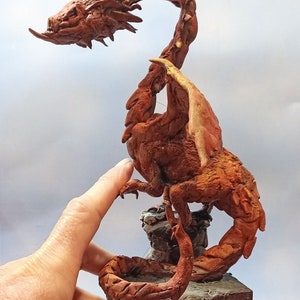 Red Dragon. Dragon Sculpture, Dragon, Dragon Figures, Handmade Figures ...