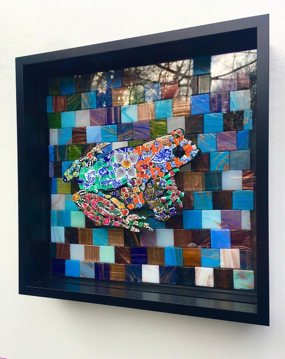 Colourful Frog Mosaic | Etsy