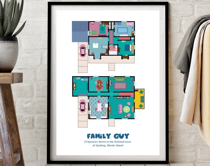 New Girl TV Show Apartment Floor Plan New Girl TV Show Layout - Etsy