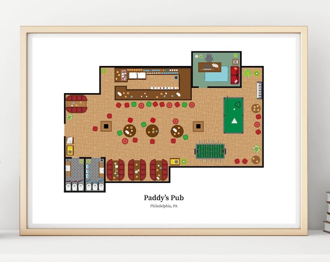 New Girl TV Show Apartment Floor Plan New Girl TV Show Layout - Etsy