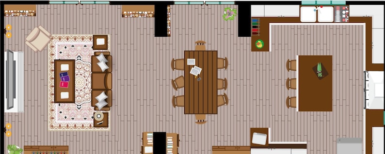 The Vampire Diaries Floor Plan, TV Show, Elena Gilbert's House - Etsy