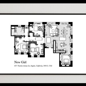New Girl Apartment Floor Plan Art Print - Etsy