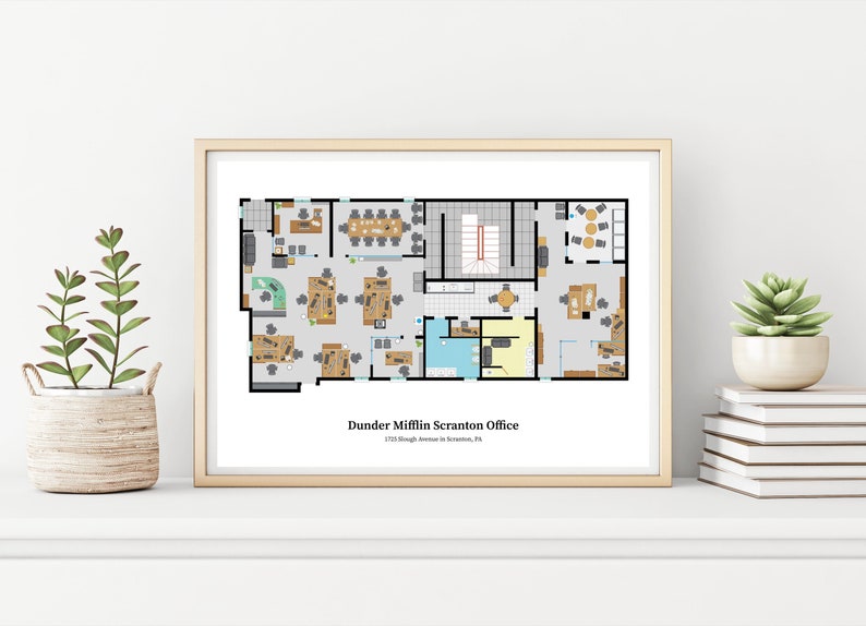 The Office Floor Plan / The Office TV Show / Blueprint / Dunder Mifflin ...