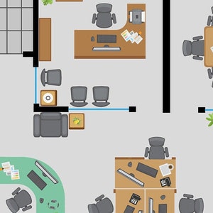The Office Floor Plan | the Office TV Show | Blueprint | Dunder Mifflin ...