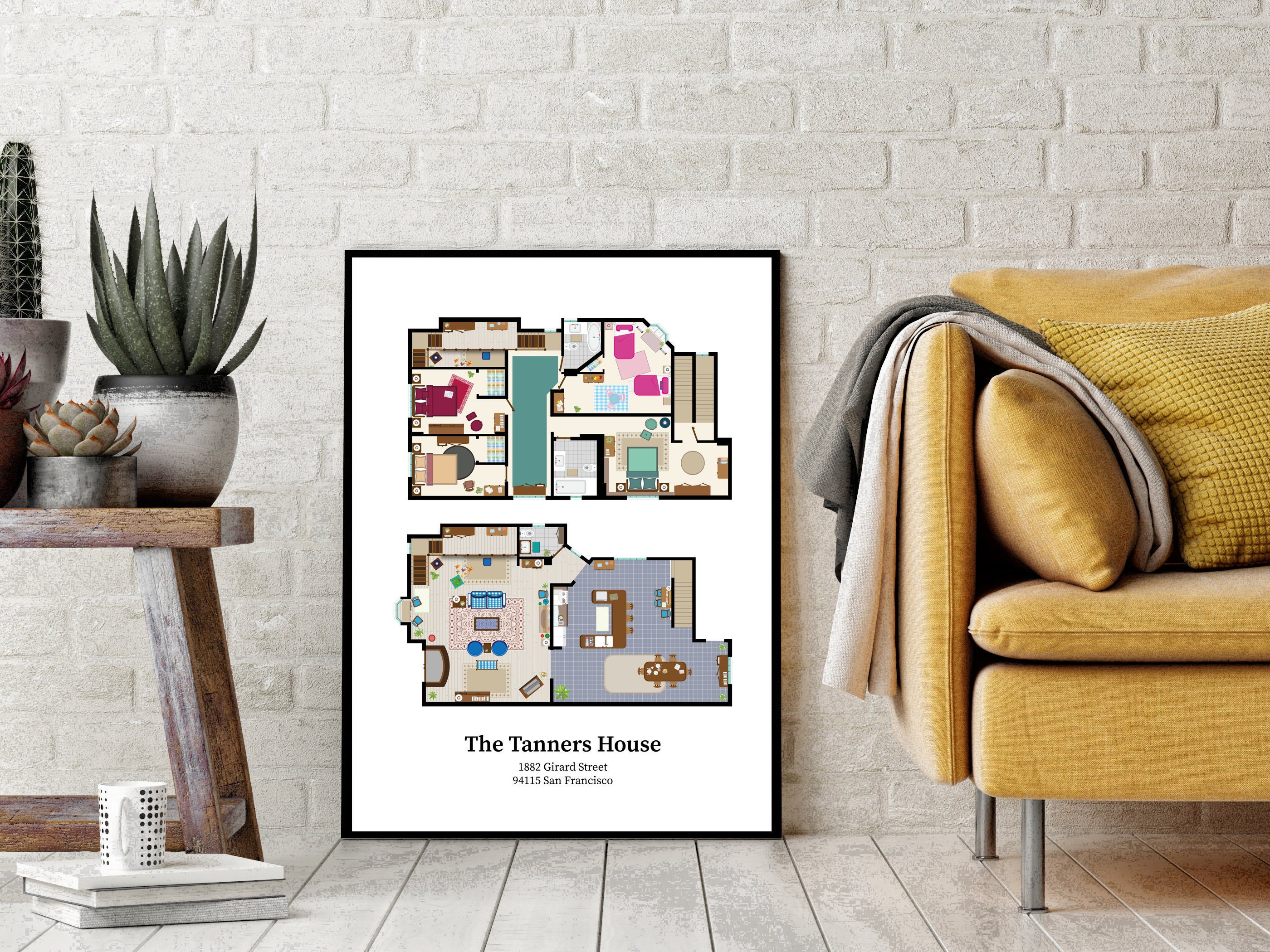 Full House Sitcom TV Show House Floor Plan - Etsy