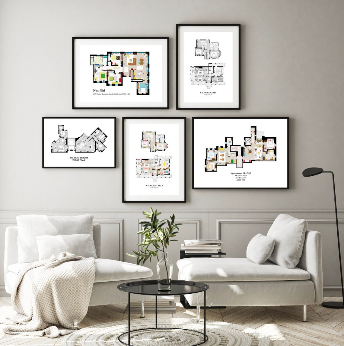 New Girl Apartment Floor Plan Art Print - Etsy