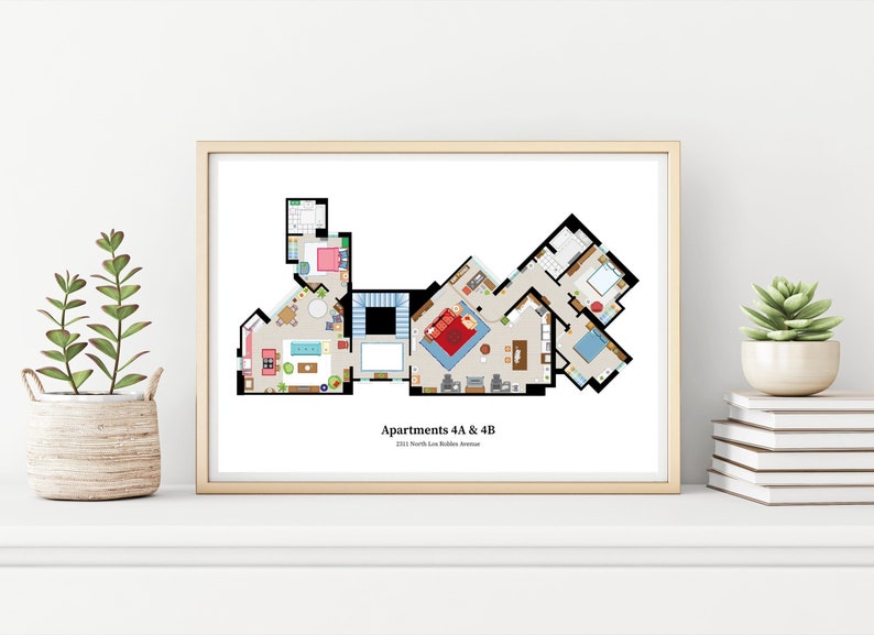 The Big Bang Theory Floor Plan TV Show - Etsy UK