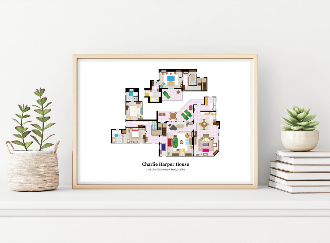 Two and a Half Man TV Show Apartment Floor Plan - Charlie Harper House ...
