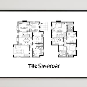 The ‘simpsons’ TV Show House Floor Plan - Etsy UK