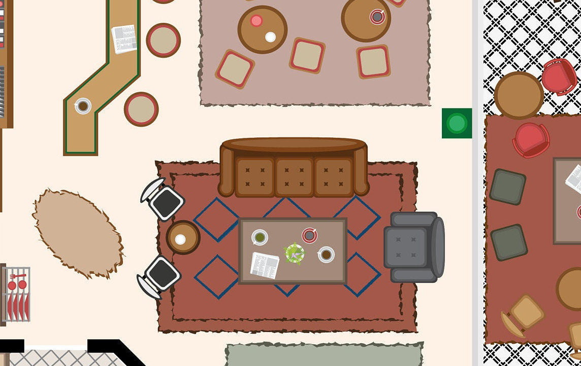 Friends TV Show Central Park floor plan — Floor Plans by Matilda