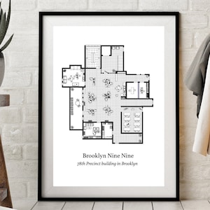 Brooklyn Nine-nine Floor Plan Office - Etsy