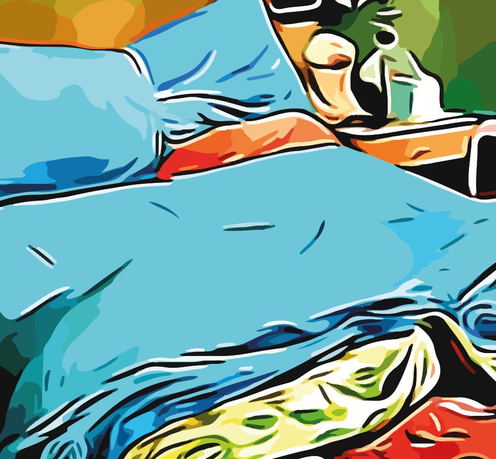 Big Bang theory TV Show Penny Bed illustration Sheldon, Leonard, Penny ...