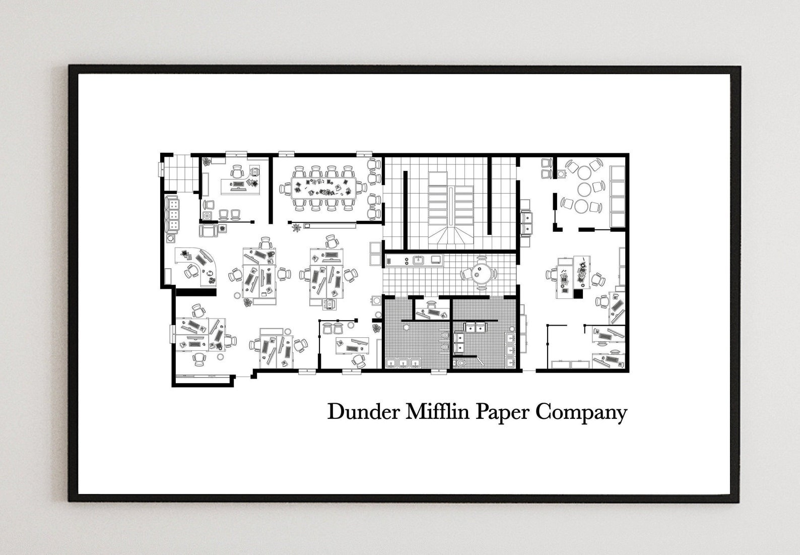 The Office Floor Plan / The Office TV Show / Blueprint / Dunder Mifflin ...