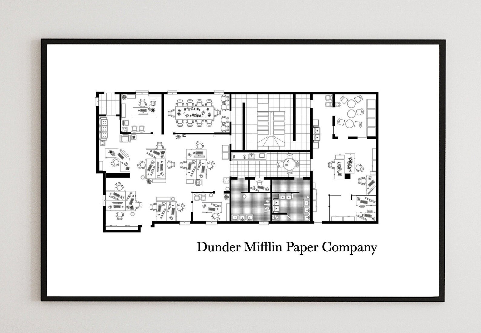 The Office Floor Plan | The Office TV Show | Blueprint | Dunder Mifflin ...