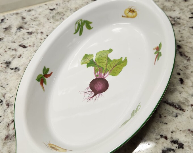 Andrea Vegetable Garden Oval Casserole Soufflé Dish 10” 5556, Sadek ...