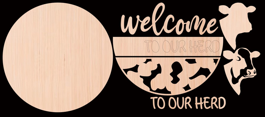 Welcome to Our Herd Door Hanger Diy | Door Hanger Diy | Door Hanger Kit ...