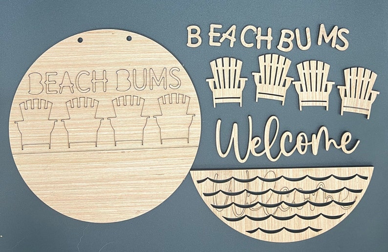 Beach Bums Door Hanger Diy | Door Hanger Diy | Door Hanger Kit | Paint ...