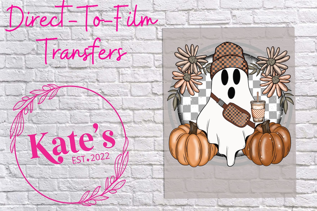 Ready to Press DTF Transfer | Checkered Ghosts, Fall, Halloween, Ghosts ...