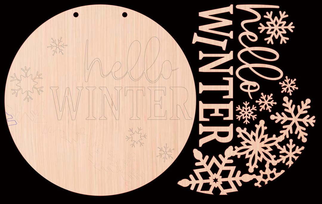 Hello Winter Snowflakes Door Hanger Diy | Door Hanger Diy | Door Hanger ...