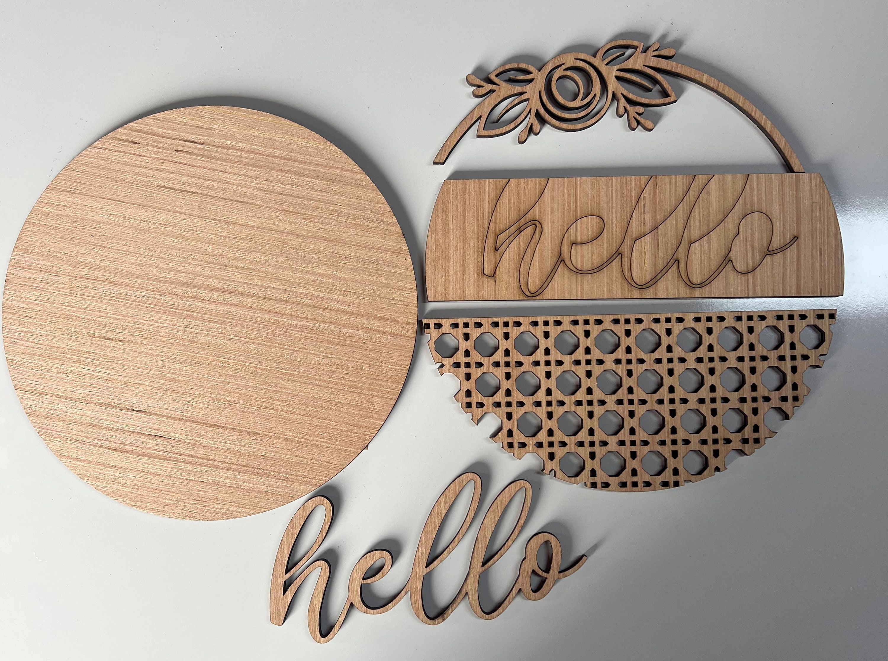 Hello Rattan & Rose Round Door Hanger Diy | Door Hanger Diy | Door ...