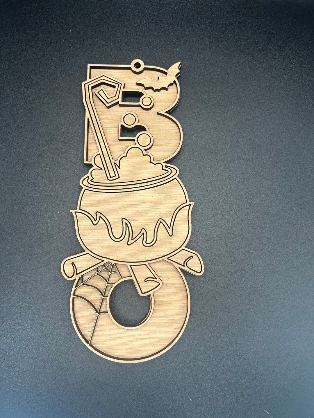 25" BOO Cauldron Door Hanger Diy | Door Hanger Diy | Door Hanger Kit ...