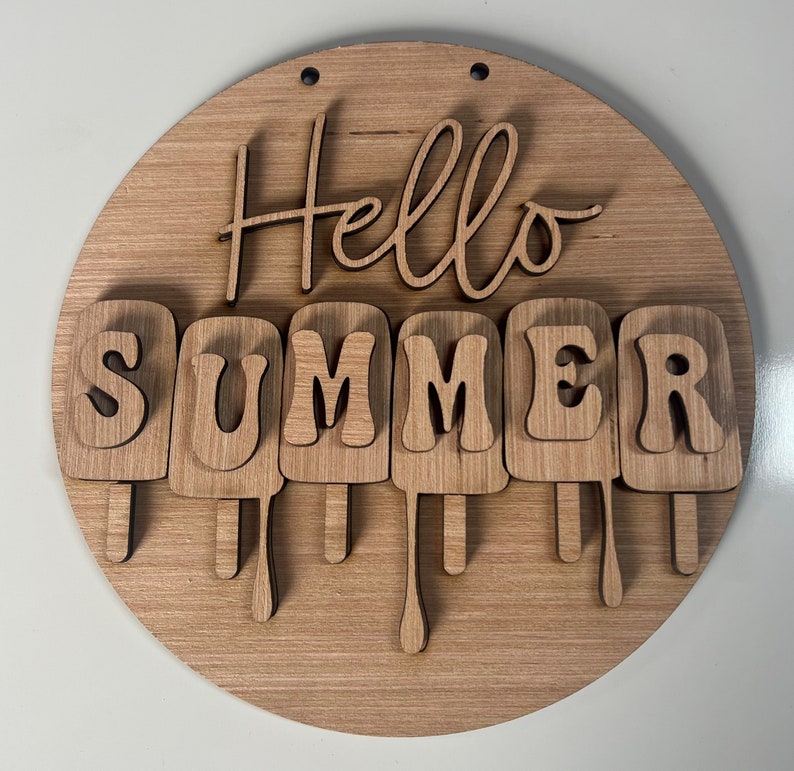 Hello Summer Popsicle Door Hanger Diy | Door Hanger Diy | Door Hanger ...