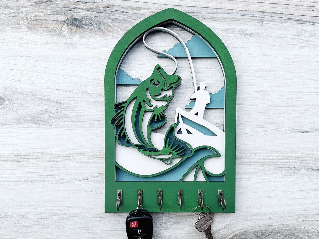 Multilayer Fishing Key Holder| Diy | Wall Décor | Paint Kit | Boutique ...