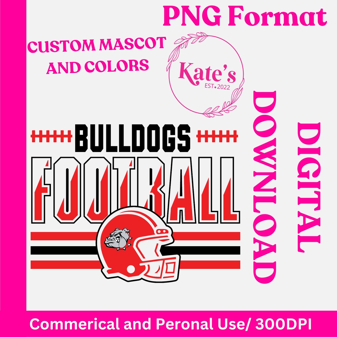 CUSTOM Football Mascot Digital File, PNG, Sports, Football, Spirit Game ...