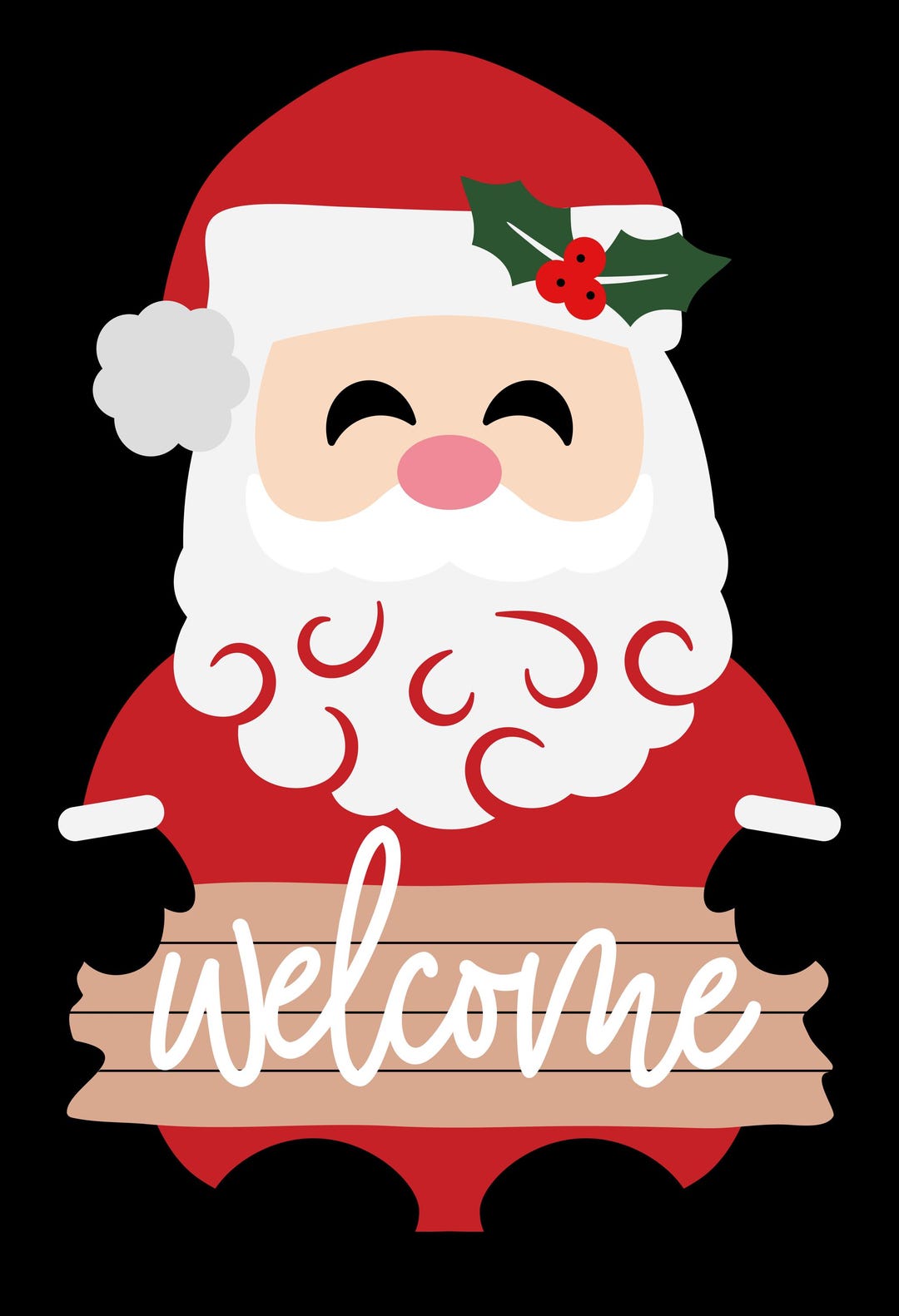 Santa Welcome Door Hanger Diy | Door Hanger Diy | Door Hanger Kit ...