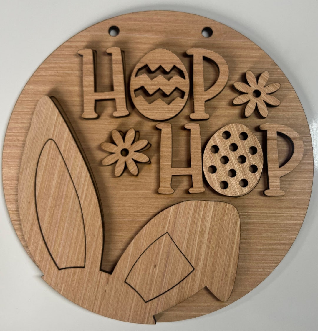 Hop Hop Bunny Ears Door Hanger Diy | Door Hanger Diy | Door Hanger Kit ...