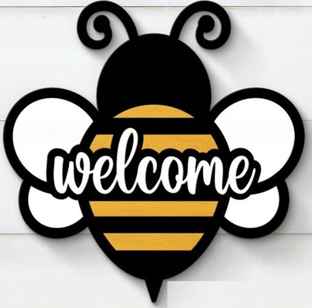 Welcome Bee Door Hanger Diy | Door Hanger Kit | Paint Kit | Boutique ...