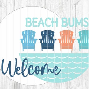 Beach Bums Door Hanger Diy | Door Hanger Diy | Door Hanger Kit | Paint ...